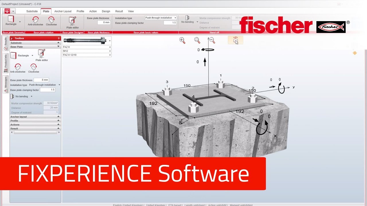 Ontwerpsoftware fischer FIXPERIENCE Software - Tutorial deel 3 (Voetplaat ontwerp) - YouTube