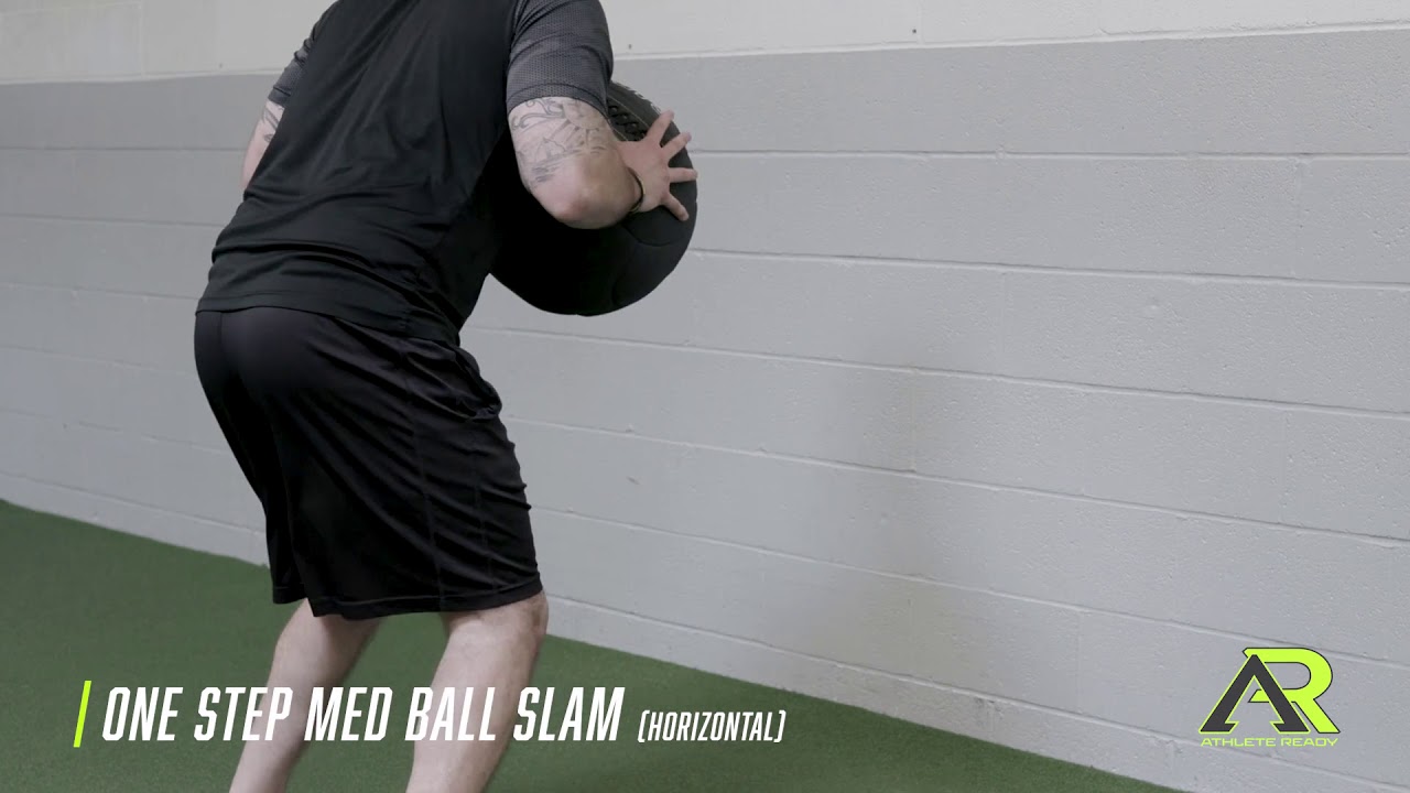 One Step Med Ball Slam Horizontal - YouTube