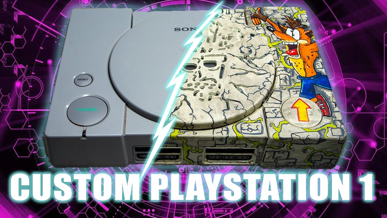 Custom Crash Bandicoot PS1 with LED Lights - YouTube