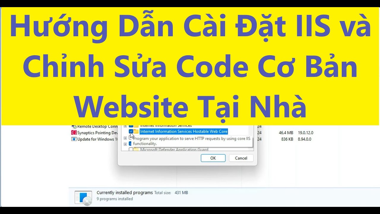 Hướng Dẫn Cài Đặt IIS và Chỉnh Sửa Code Cơ Bản Website Tại Nhà - YouTube