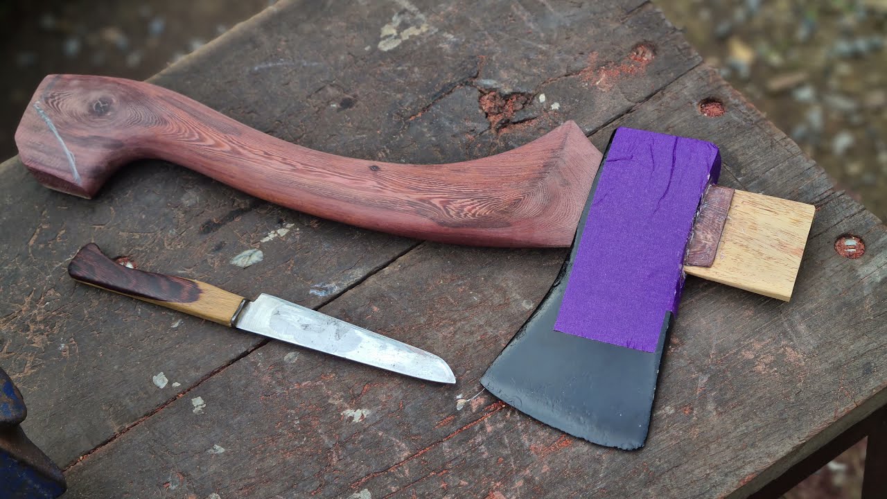 Beautiful Handmade Axe Handle - Axe making & Woodworking - YouTube