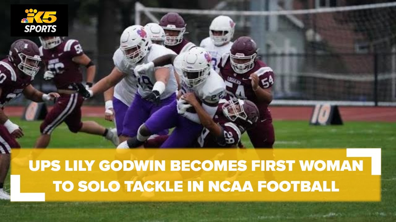 Puget Sound's Lily Godwin becomes first woman to record solo tackle in ...