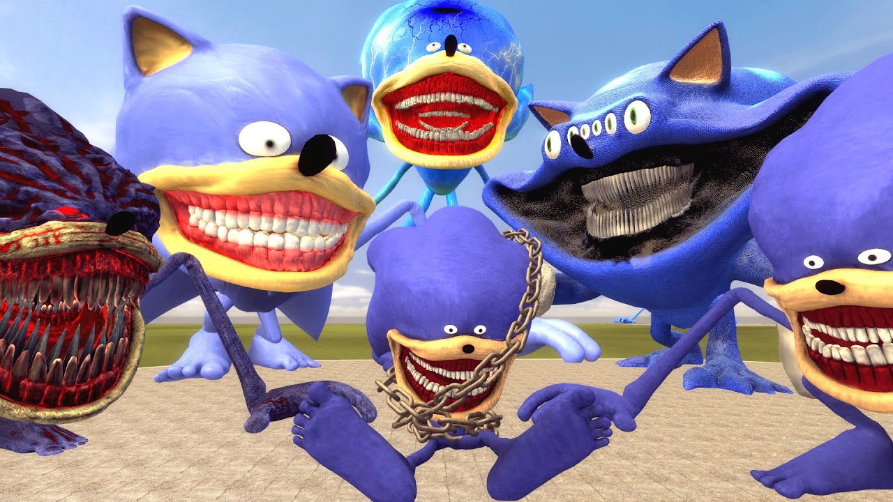 SONIC CHAIN is tied up and the SONIC FAMILY rescue in garry's mod - YouTube