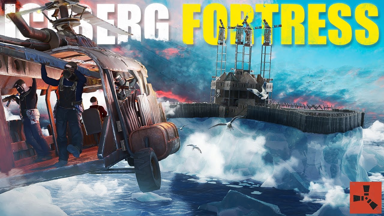 Online RAIDING everyone from our Insane ICEBERG FORTRESS in Rust - YouTube