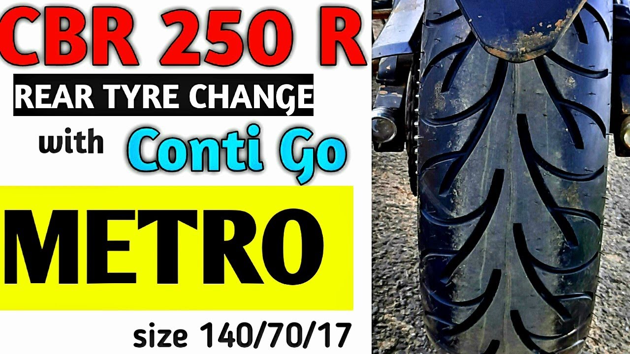 CBR 250 R REAR TYRE CHANGE With Conti Go Tyre by Ashu AK - YouTube
