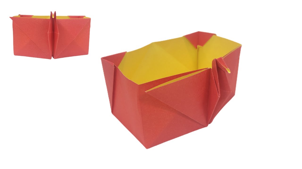 How to Fold an Origami Bird Crane Box - Origami Tutorial - YouTube