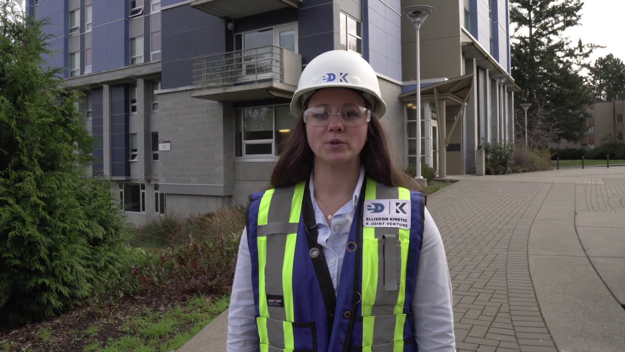 UVic Student Housing and Dining construction site tour - YouTube
