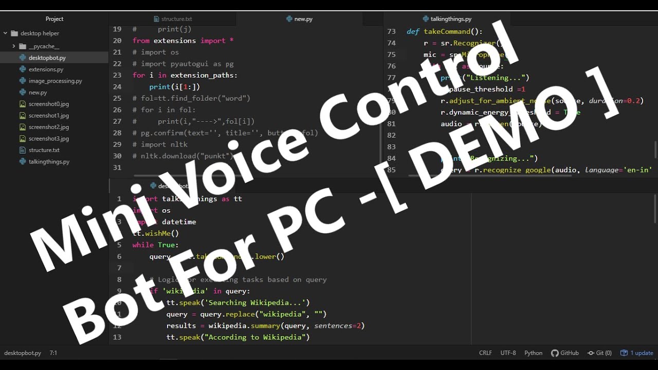 Mini Voice Control Bot For PC- [ DEMO-VIDEO ] - YouTube