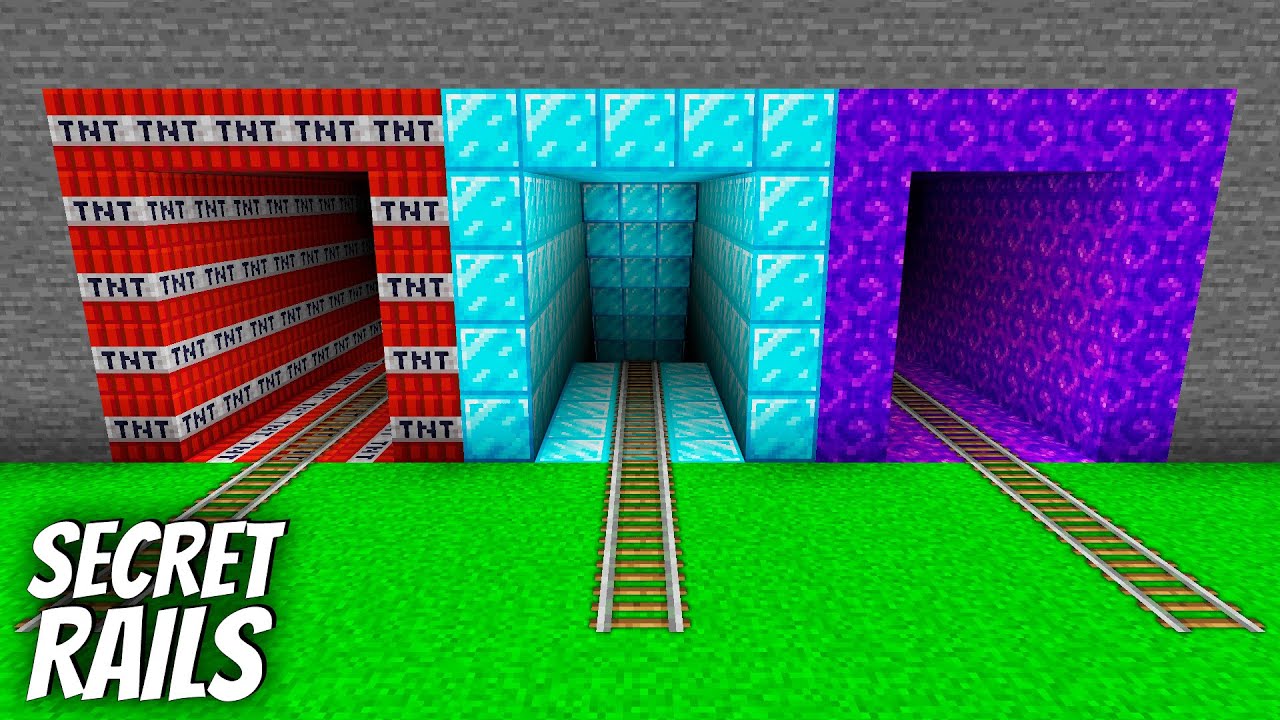 Where DO LEAD new SECRET RAILS in Minecraft ? DIAMOND TUNNEL vs TNT vs ...