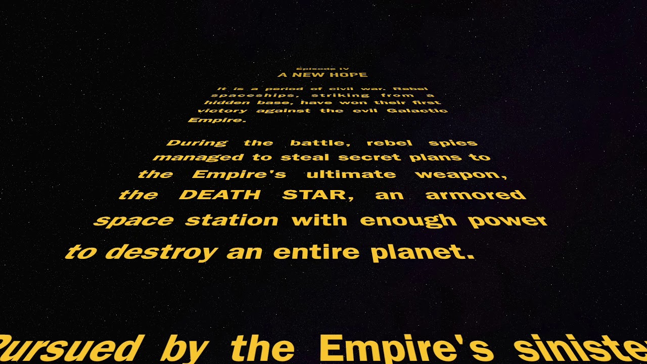 Star Wars (1977) opening crawl remake - YouTube