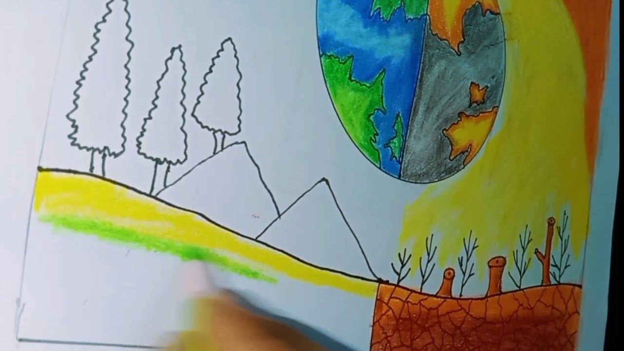 How to Draw World Environment Day ll Save nature Easy Drawing # ...
