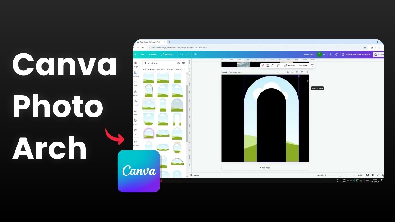 How to Add Photo Into Arch in Canva - YouTube