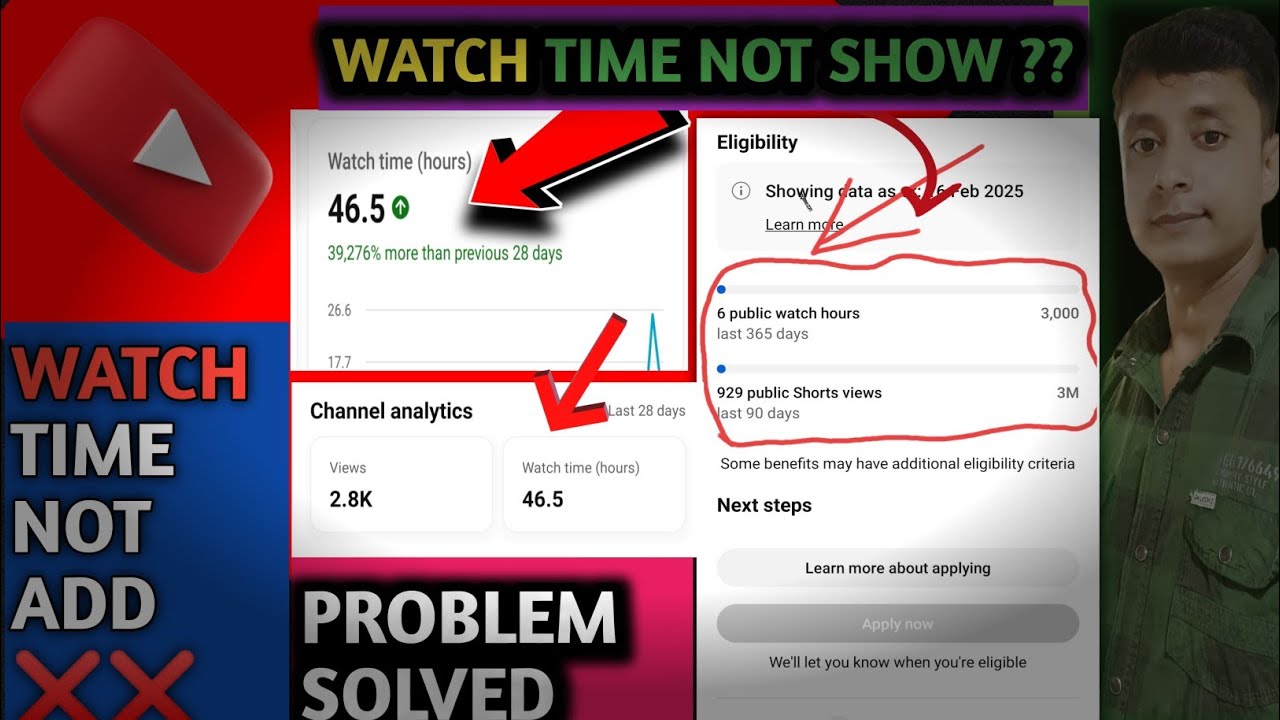 Watch time count nahi ho raha hai | yt studio watch time problem | watch time add nahi ho raha ...