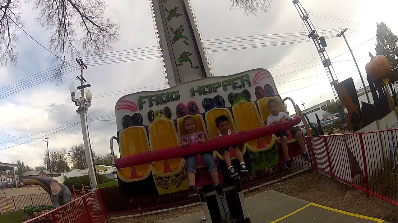 Frog Hopper Kids Rides at Lakeside Amusement Park, CO - YouTube
