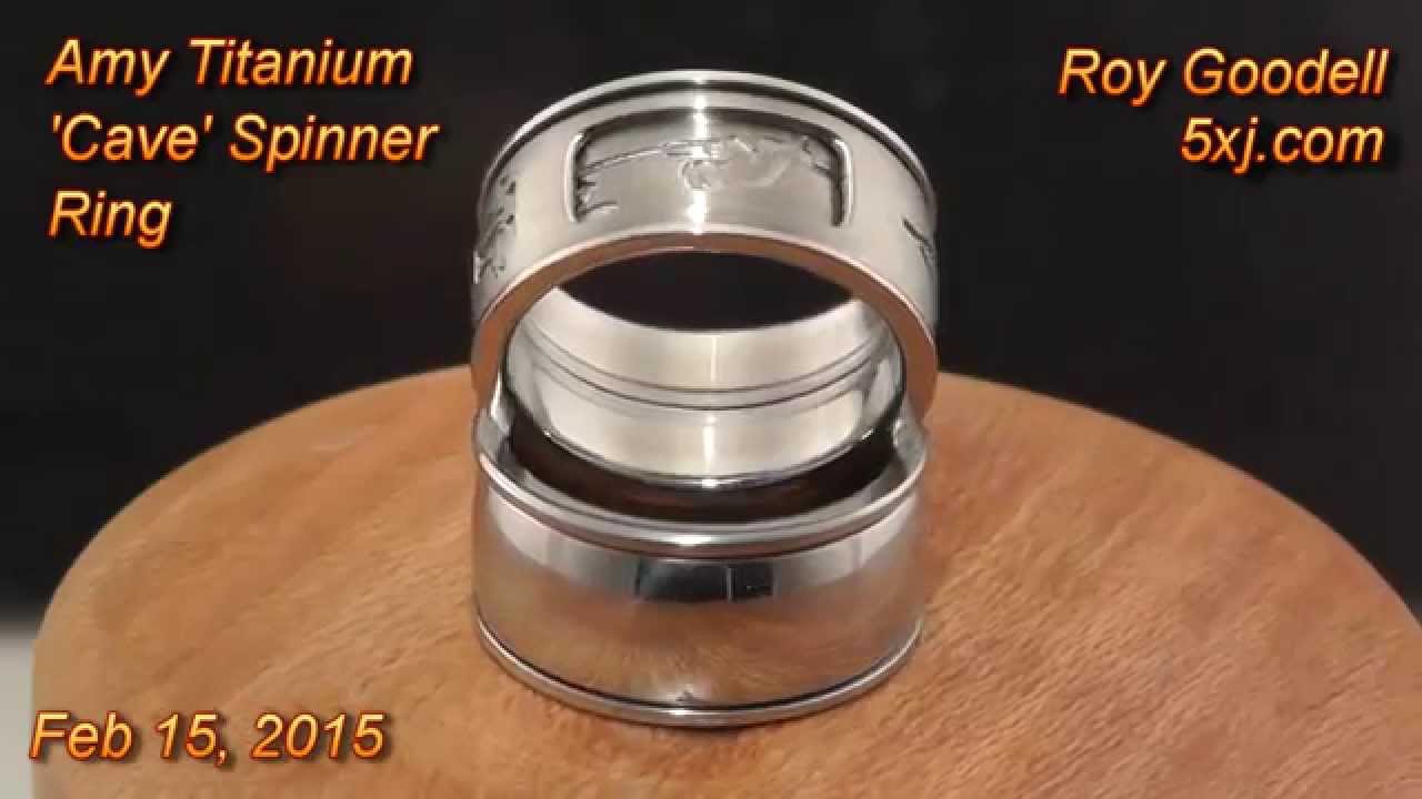 Cave/Rocket Titanium Spinner Ring - YouTube