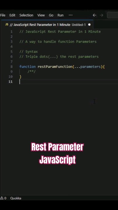 JavaScript - Rest Parameter #javascript #shorts #youtubeshorts - YouTube