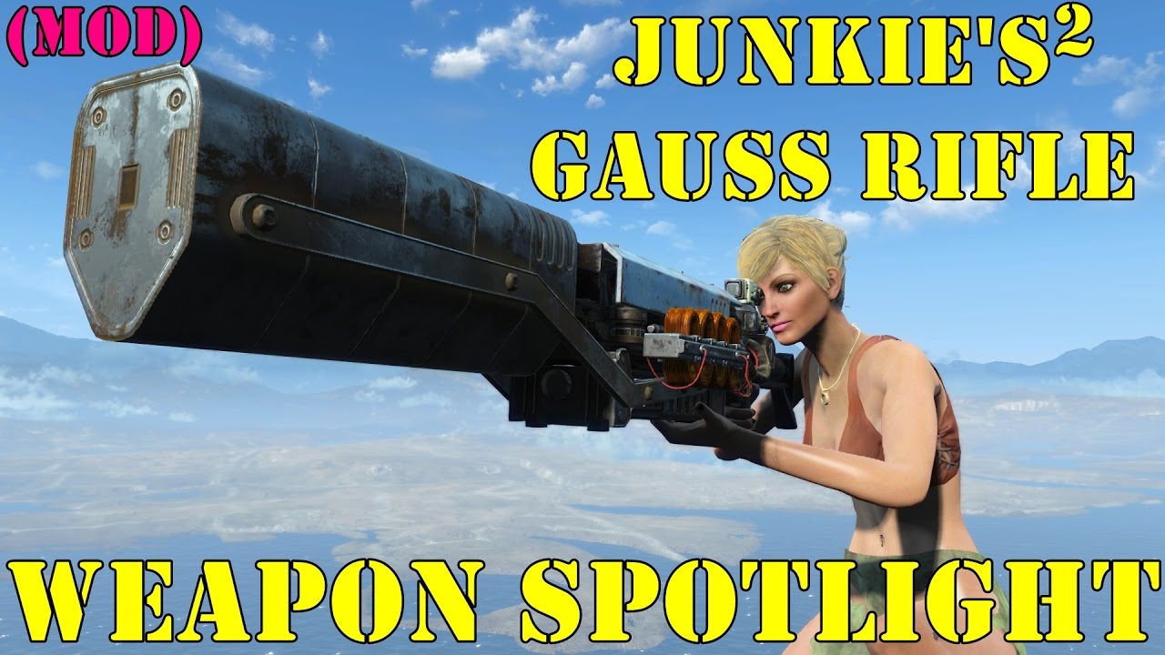 Fallout 4: Weapon Spotlights: Junkie's Junkie's Gauss Rifle - YouTube
