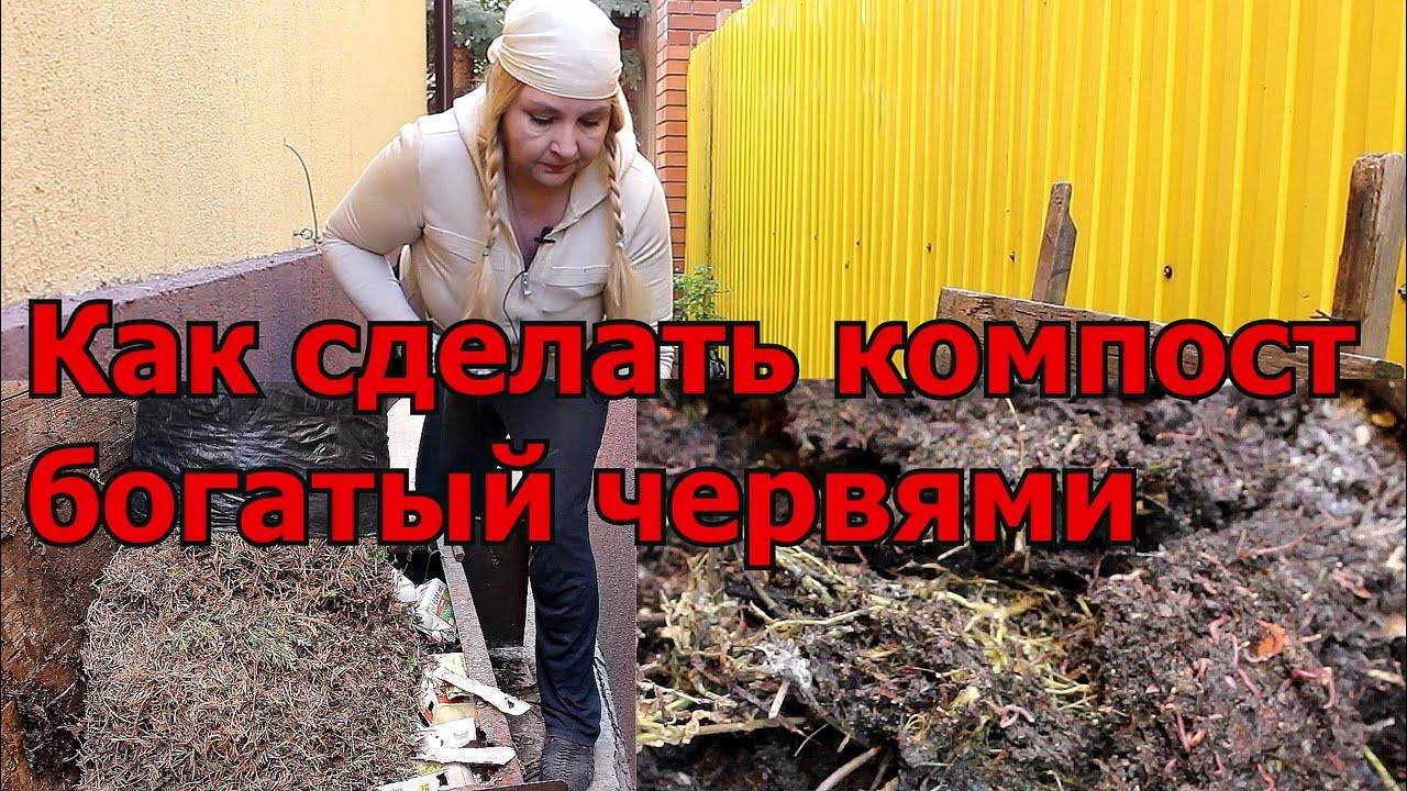 Компостная куча что сыпать. Как сделать компост богатым червями. - YouTube