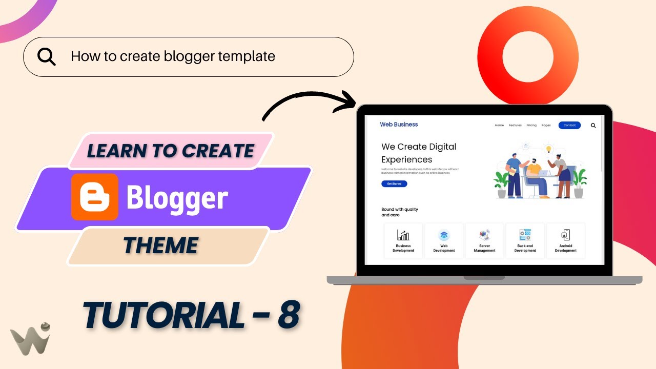 Create Blogger Template Tutorial 8 About Section Design In Homepage Blogger Theme