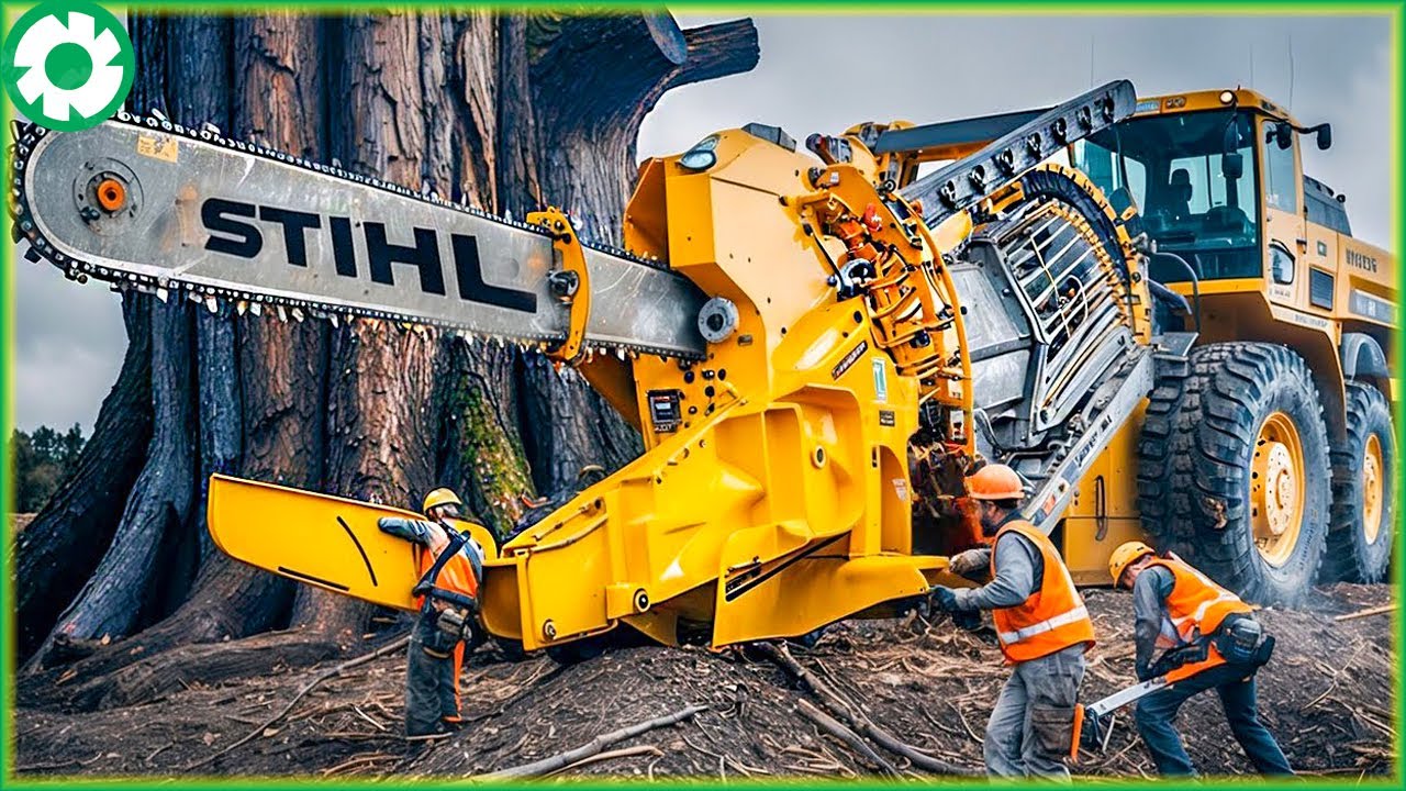 Most Big Chainsaw Cutting Tree Machines | Biggest Heavy Machinery ...