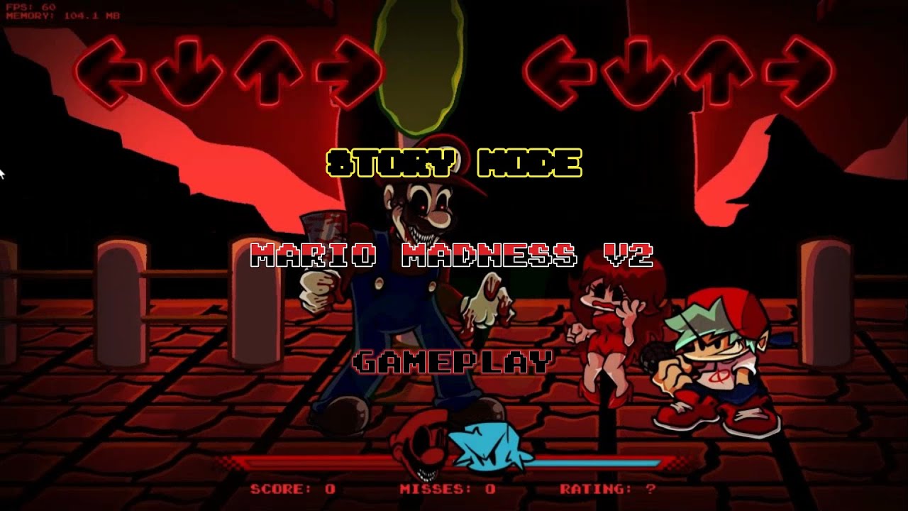 Mario madness V2 | FNF | Story Mode | The beginning | Gameplay | Part 1 ...