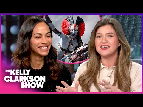 Zoe Saldaña Cracks Up At Kelly Clarkson's Avatar Banshee Flying Experience