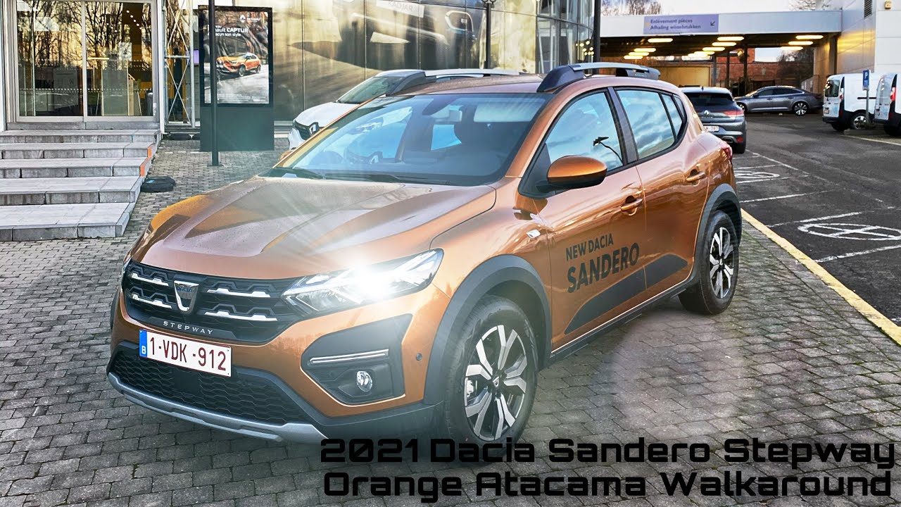 NEW Dacia Sandero Stepway 2021 Walkaround Exterior in Orange Atacama ...