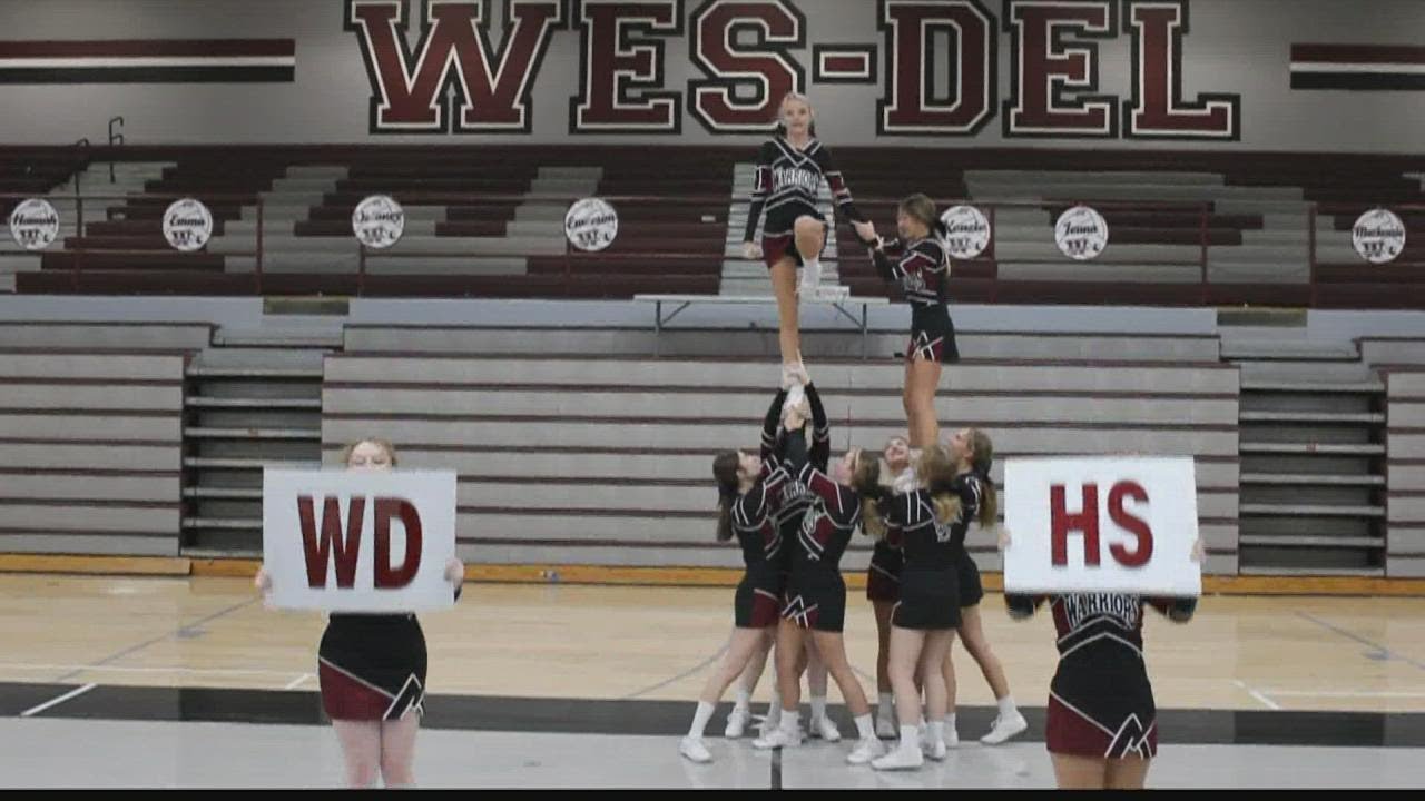 Operation Football Cheerleaders of the Week: Wes-Del High School - YouTube