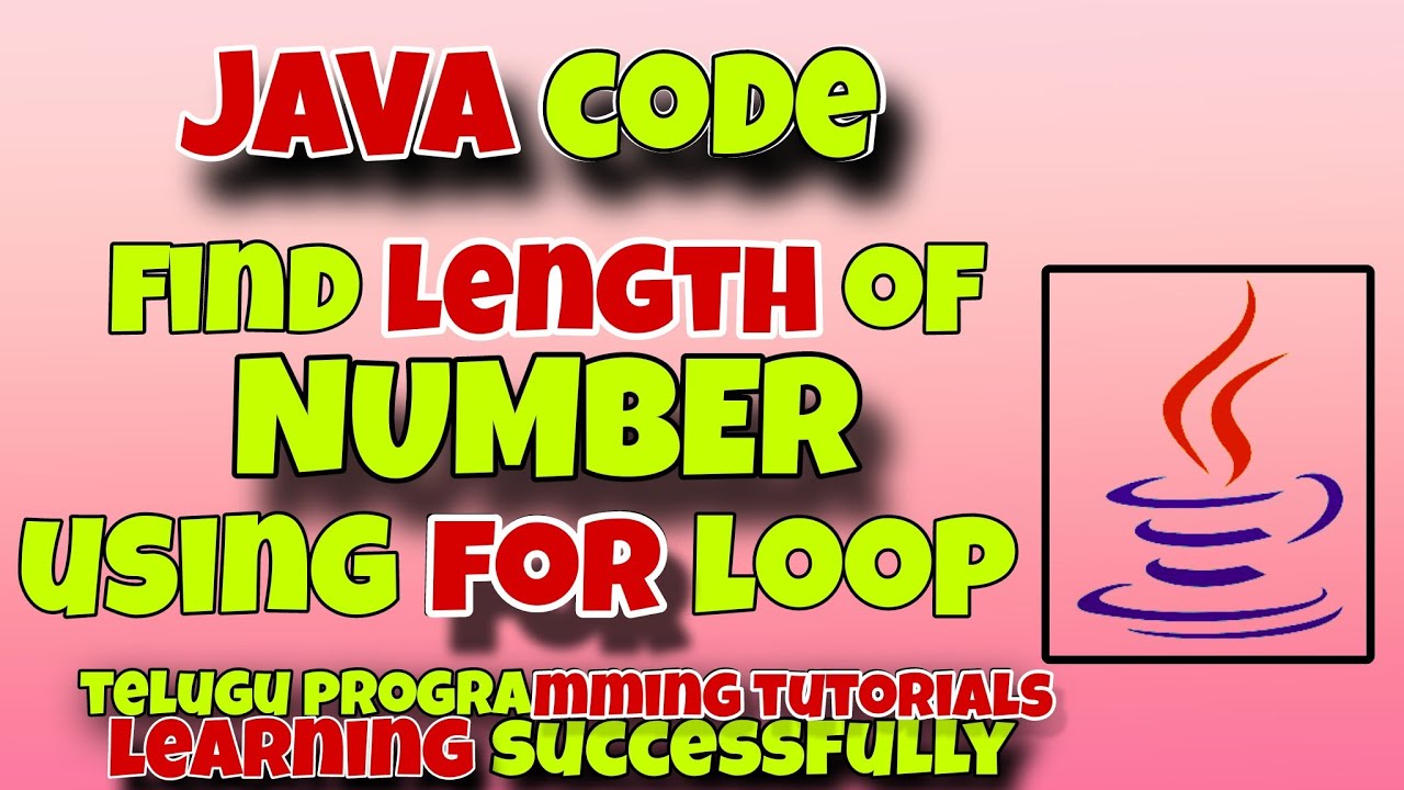 how to find length of number using loops by Telugu programming tutorial learning successfully ...