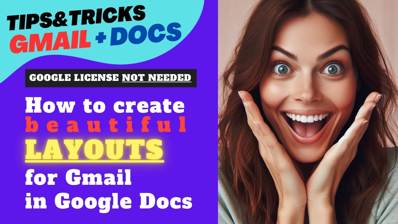 How to create beautiful layouts for Gmail in Google Docs - YouTube