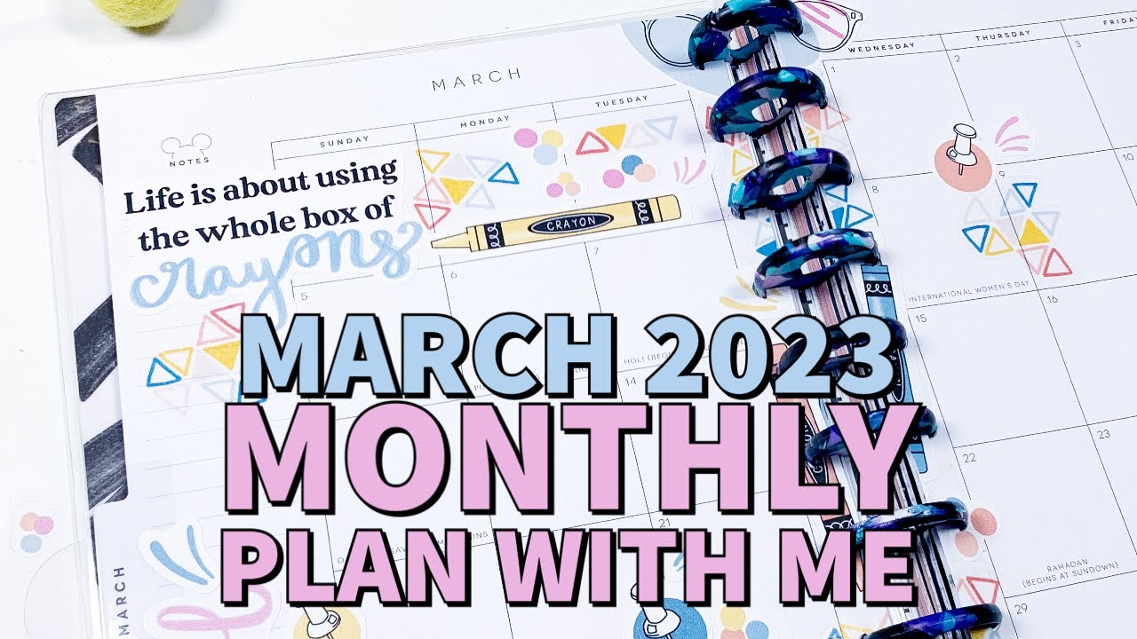 March Monthly Plan With Me | Classic Happy Planner - YouTube