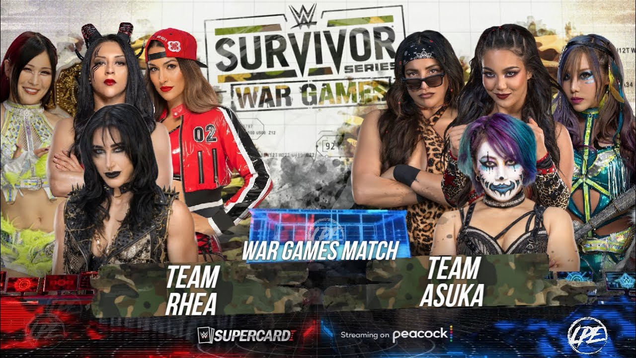 WWE 2K25 - TEAM RHEA VS TEAM ASUKA [WAR GAMES MATCH] | Survivor Series ...