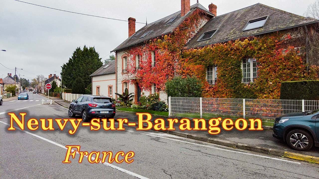 [4K] Neuvy-sur-Barangeon, France. Quiet autumn evening. - YouTube
