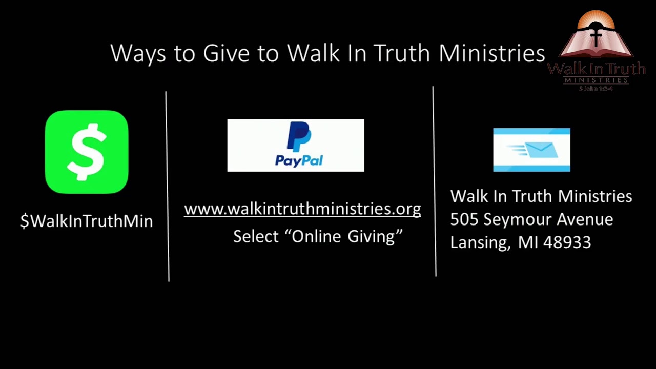 Walk In Truth Ministries - Wednesday Night Bible Study - YouTube