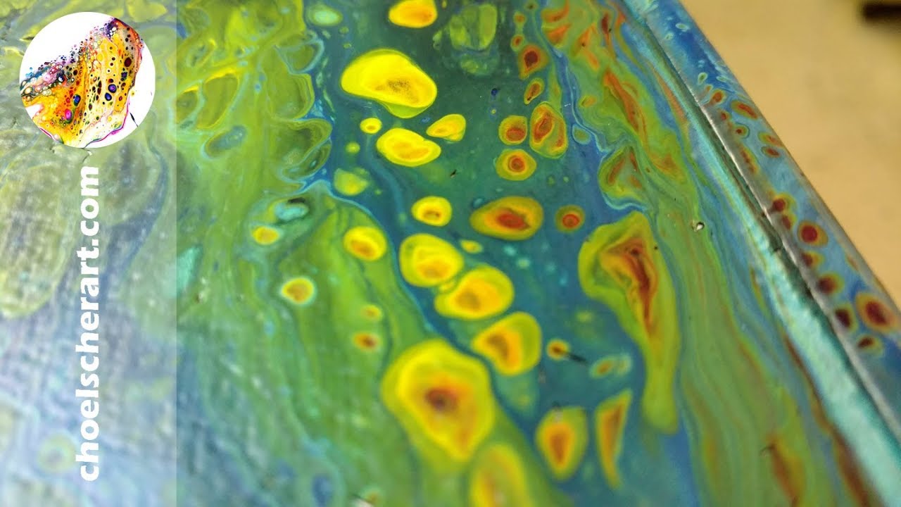 💫Acrylic Pour Demo with Rainbow Tree Ring Pour - YouTube