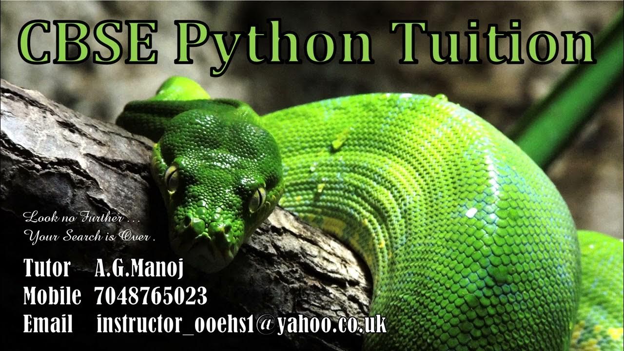 CBSE Python Tuition - YouTube