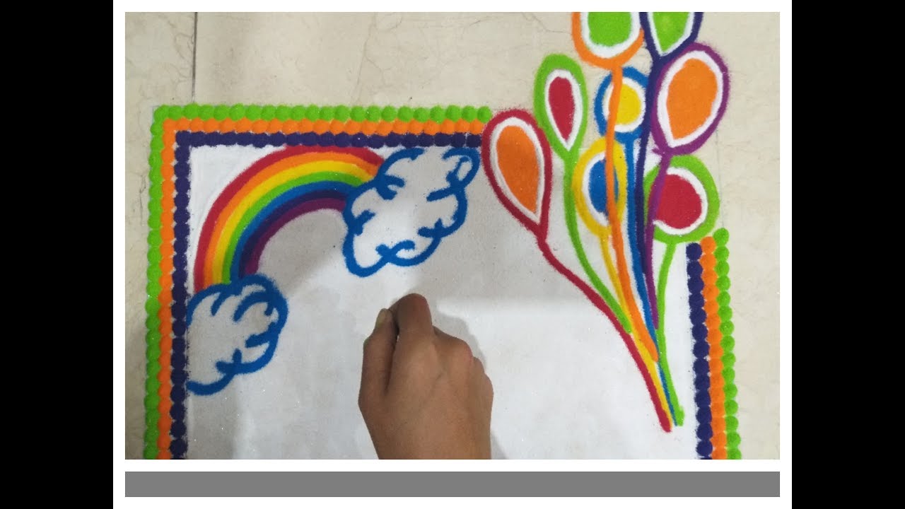 Children's Day Rangoli | Baldin Rangoli Easy | Happy Children's Day ...