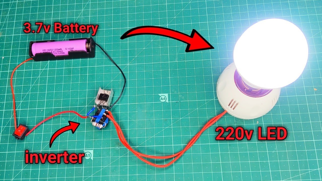 mini inverter using old mobile charger || - YouTube