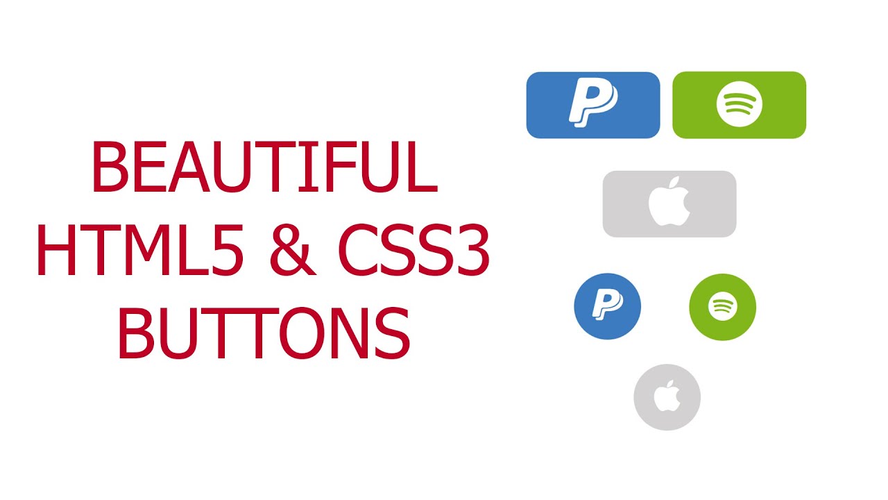 Beautiful Buttons Using Html5 And Css3 To Make Awesome Buttons With Fontawesome Youtube 1268