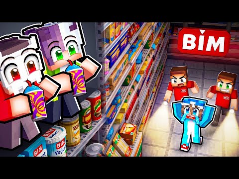 GECE GİZLİCE BİMDE KALDIM | Minecraft