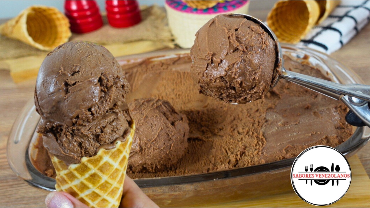 DELICIOSO HELADO DE CHOCOLATE SUPER CREMOSO CON SOLO 3 INGREDIENTES ...