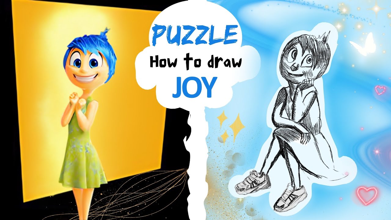 How to draw JOY from INSIDE OUT || Easy character Drawing for Beginners ...