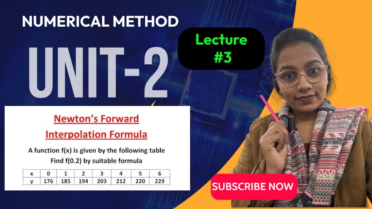 Newton Forward Interpolution Method in Numerical Method in Hindi - YouTube