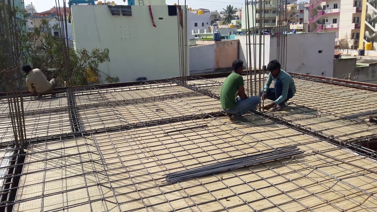 House construction in Bangalore - Centering work for 2nd floor molding ...