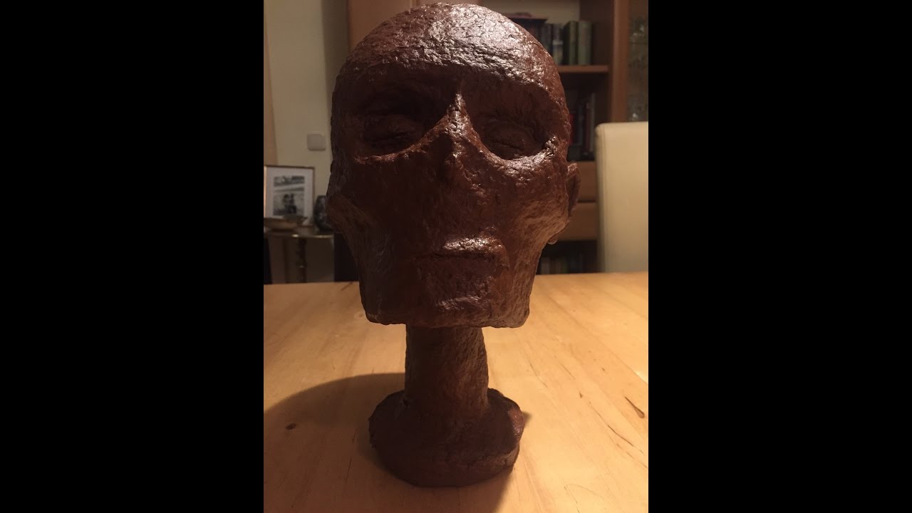 Paper Mache Mummy-Head - YouTube