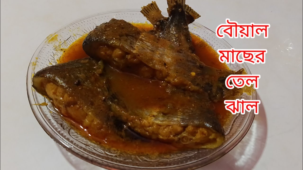 বৌয়াল মাছের তেল ঝাল জিরা তেজপাতা ফোড়ন দিয়ে।Boyal Macher Tel Jhal ...