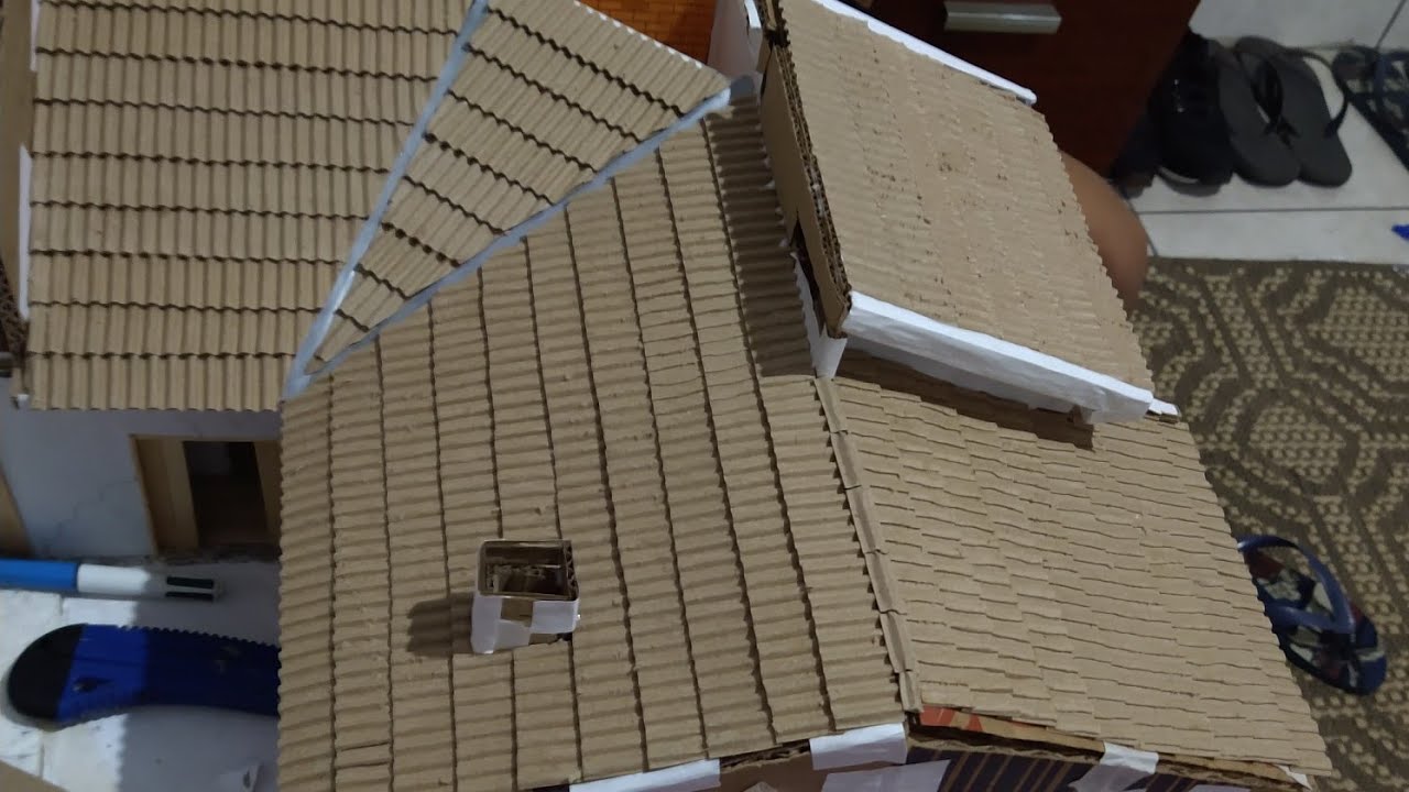 como fazer telhado para maquete - YouTube