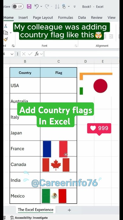 Insert geography data in excel #excel #excelformula #asmr #exceltricks ...