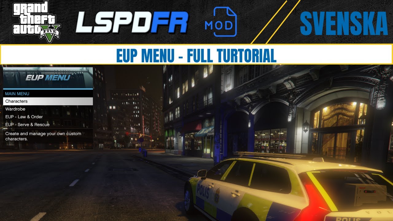 Hur du laddar ner EUP MENU till LSPDFR | GTA 5 | 2024 - YouTube