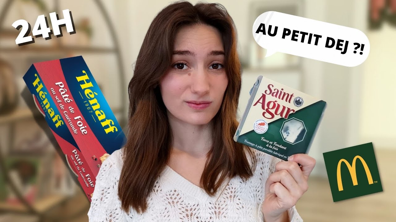 Je mange comme MON MEC pendant 24H ! 😲 - YouTube